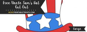 Hand Drawn Uncle Sam Hat Cut Out – Large