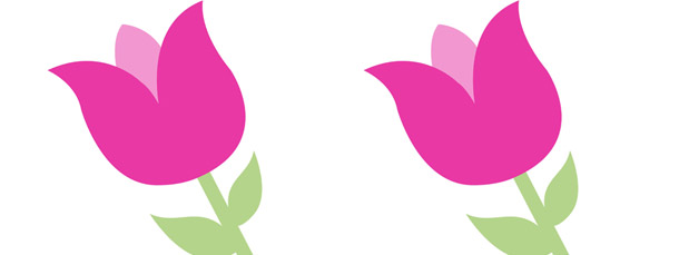 Hot Pink Tulip Cut Out