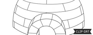 Igloo Template – Clipart
