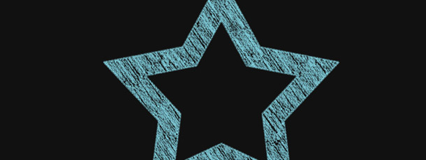 Free Printable Light Blue Chalk-Style Star Frame