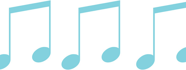 Light Blue Eighth Notes Beamed