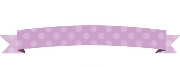 Lilac Purple Tinted Polka Dot Ribbon Banners