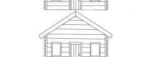 Log Cabin Template – Medium