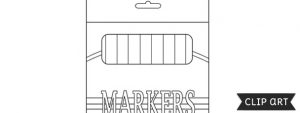 Marker Box Template – Clipart