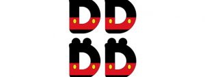 Mickey Mouse Style Letter D Cut Out – Small