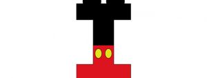 Mickey Mouse Style Letter I Cut Out – Large