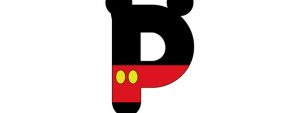 Mickey Mouse Style Letter P Cut Out – Large