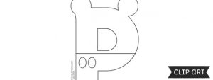Mickey Mouse Style Letter P Template – Clipart