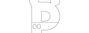 Mickey Mouse Style Letter P Template – Large