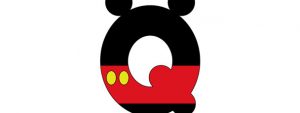Mickey Mouse Style Letter Q Cut Out – Large
