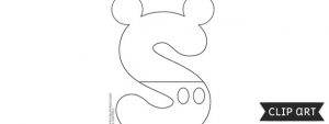 Mickey Mouse Style Letter S Template – Clipart
