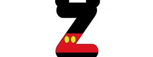 Mickey Mouse Style Letter Z Cut Out – Large