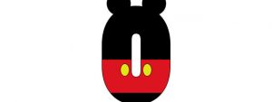 Mickey Mouse Style Number 0 Cut Out – Large