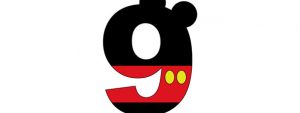 Mickey Mouse Style Number 9 Cut Out – Large