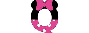 Minnie Mouse Style Letter Q Cut Out – Large