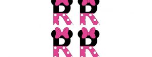Minnie Mouse Style Letter R Cut Out – Small