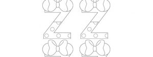 Minnie Mouse Style Letter Z Template – Small