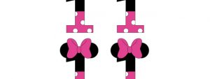 Minnie Mouse Style Number 1 Cut Out – Small