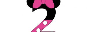 Minnie Mouse Style Number 2 Cut Out – Large