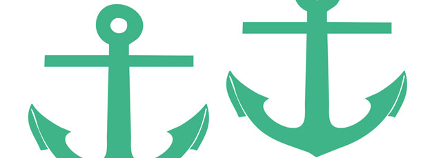 Mint Green Anchor Cut Out