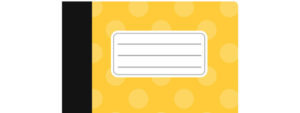 Mustard Yellow Polka Dot School Notebook