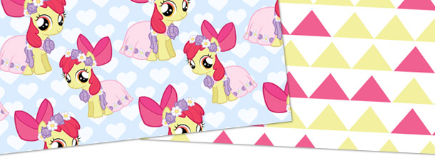 Free Printable My Little Pony Characters Pattern Paper