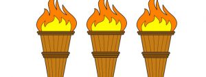 Olympic Torch Cut Out – Medium