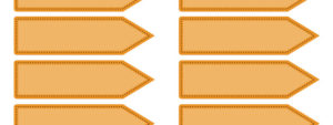 Orange Arrow Flag Labels