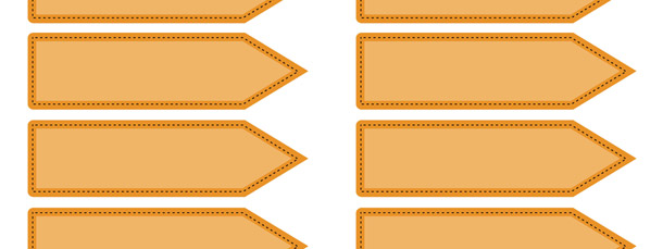 Orange Arrow Flag Labels