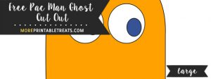 Orange Pac Man Ghost Cut Out – Large