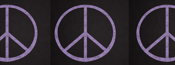 Pastel Purple Peace Sign Cut Out