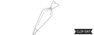 Pastry Bag Template – Clipart