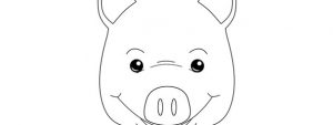 Pig Face Template – Large
