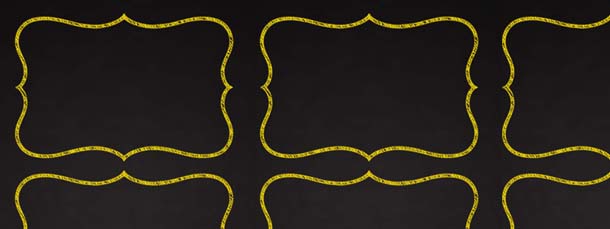 Pineapple Yellow Chalk-Style Curvy Labels