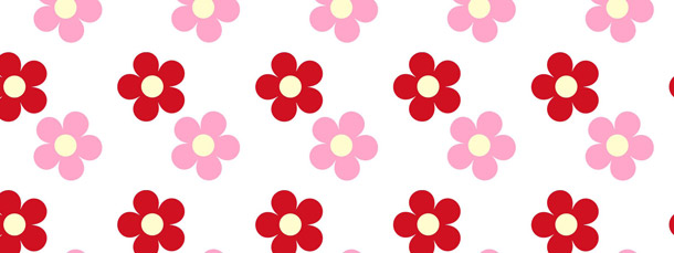 Pink and Red Flowers Scrapbook Paper