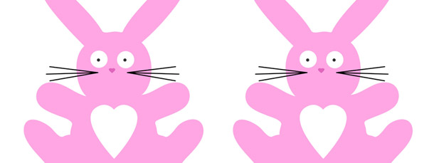 Pink Easter Bunny Cut Out