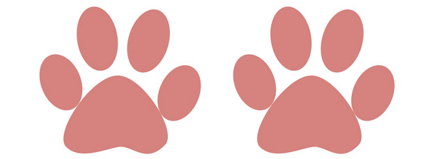 Pink Mauve Paw Print