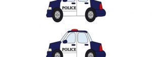 Police Car Cut Out – Medium