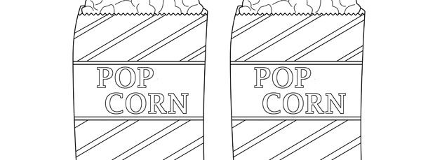 Popcorn Bag Template Medium