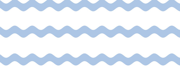 Powder Blue Ric Rac Wavy Ribbon Borders