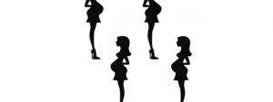 Pregnant Woman Silhouette Cut Out – Small