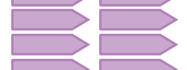 Purple Arrow Flag Labels