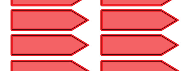 Red Arrow Flag Labels