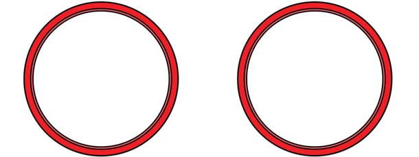 Red Circle Frame Cut Out