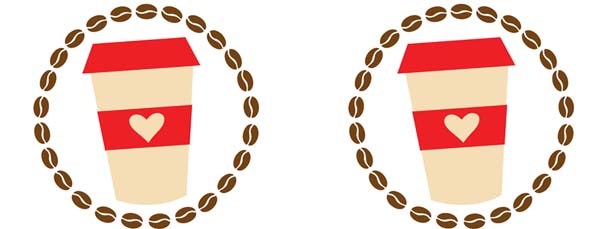 Red Coffee Icon Cut Out