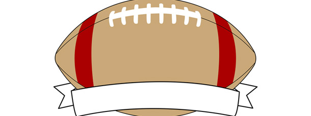 Red and Gold Football Label