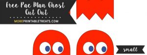 Red Pac Man Ghost Cut Out – Small
