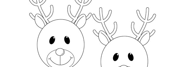 Reindeer Face Template Medium