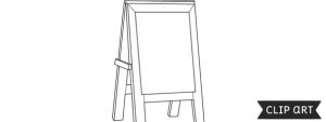 Restaurant Chalkboard Menu Easel Template – Clipart