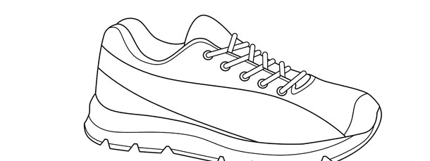 Running Shoe Template Large